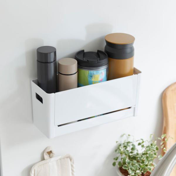 サイズ 約 幅26.3×奥行9.2×高さ12.2（cm）開閉式トレーをあけた時：奥行：約 16.7（cm）内容量 1個付属品 マグネットシート付き材質 本体・開閉式トレー：ABS樹脂生産国 日本製耐熱温度 80度耐冷温度 -20度耐荷重 約...