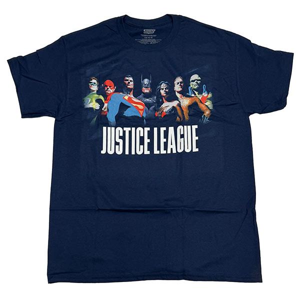 DC COMICS (DC コミックス)JUSTICE LEAGUE Tシャツ BY ALEX ROSE(アレックス ロス)カラー : ネイビー素材 : 100%コットンサイズL = 着丈 約75cm : 身幅 約55cmXL = 着丈 約...