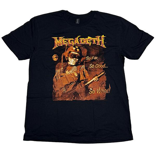 MEGADETH (メガデス)SO FAR, SO GOOD... SO WHAT! Tシャツカラー : ブラック素材 : 100%コットンサイズM = 着丈 約72cm：身幅 約51cmL = 着丈 約74cm：身幅 約54cmXL = ...