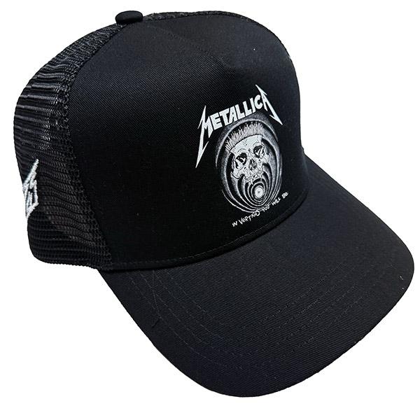 METALLICA (メタリカ) IN VERTIGO メッシュキャップカラー : ブラック素材 : フロント部分 100%コットン / メッシュ部分 100%ポリエステルサイズ : アジャスタブル フリー（スナップバック）●商品画像はコン...