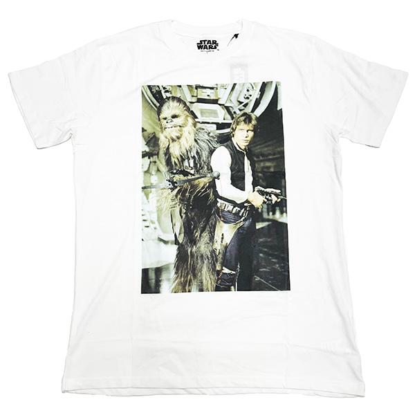 STAR WARS (スター ウォーズ)CHEWBACCA &amp; HAN SOLO Tシャツカラー : ホワイト素材 : 100%コットンサイズM = 着丈 約72cm：身幅 約51cmL = 着丈 約77cm：身幅 約55cmXL ...