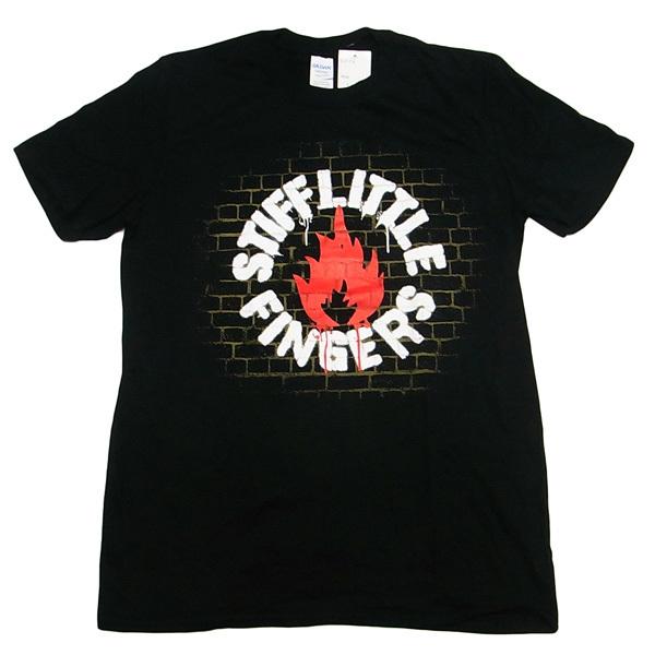 STIFF LITTLE FINGERS (スティッフ リトル フィンガーズ) WALL Tシャツカラー : ブラック素材 : 100%コットンサイズM = 着丈 約73cm：身幅 約47cmL = 着丈 約74cm：身幅 約53cm※ボデ...