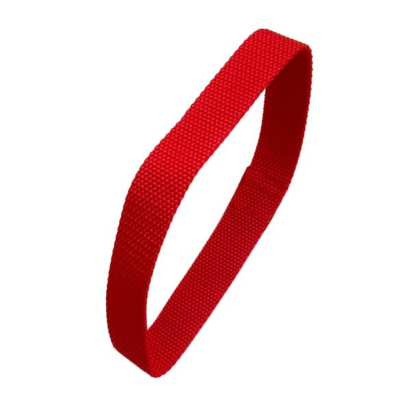 スノーシュー用横バンド1本です。リングテープの予備、修理や交換に。カラー：赤材質：ナイロン製幅：25mm