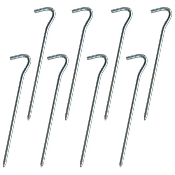 オーソドックスなタイプのスチールペグです。スチールを採用しており、錆びにくく強度もあるのでテントやタープにご使用いただけます。製品サイズ：約径6mm×長さ200mm(1本)重量：約47g(1本)材質：スチール原産国：中国