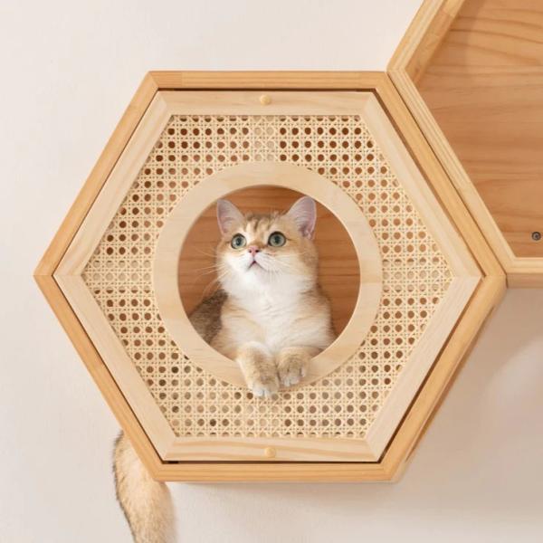 自然に身をゆだね、やすらぎと和やかさを感じることができます。【愛猫だけの秘密基地に】六角ハウスとカバーを組み合わせて使用することで抜群の隠れ家に。リビング、寝室、書斎どこにいても愛猫オリジナルの秘密の空間を持つことができます。さらにインテリ...
