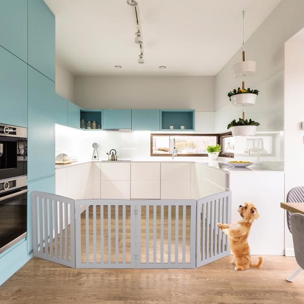 組み立ては不要完全に組み立てられ、30秒ですぐに使用できます。ゲートを伸ばしてペットの仕切りとしてどこにでも配置できます。フレキシブルフォールディングデュエルサイドフォールディングシステムで設計されたドッグゲートで、U / Zシェイプのフォ...