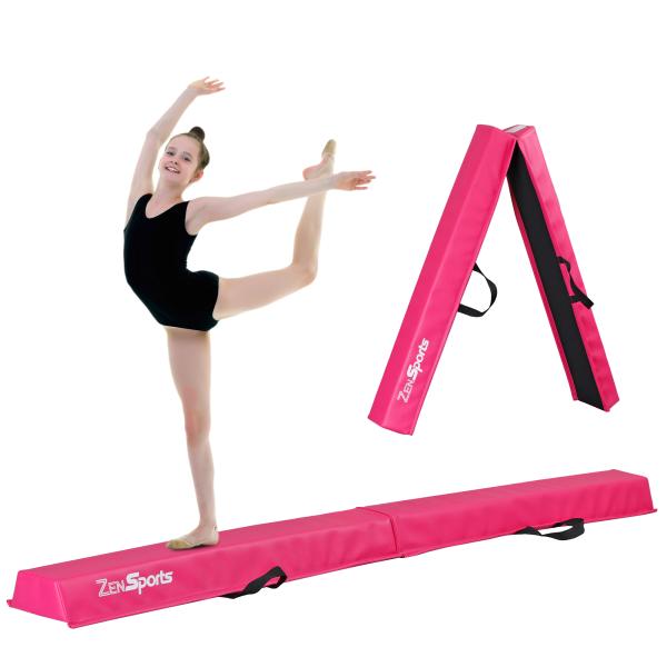 【商品仕様】カラー：ピンク本体サイズ：長さ182.9×上面幅10.4×下面幅15.2×高さ7.6cm折りたたみ時サイズ：長さ91.4×幅15×高さ15cm重さ：0.85kg耐荷重：73kg素材：PVCレザーカバー、EPEフォーム充填。軽量、...