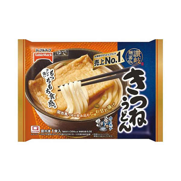 （商品説明）ジュワッとつゆがしみこんだ、ぽったりと厚みのある手揚げ風の油揚げが絶品のきつねうどん。弾力ともちもち感のあるコシの強いうどんを使用しています。(原材料）めん〔小麦粉（国内製造）、食塩／加工デンプン〕、具（油揚げ、ねぎ、砂糖、しょ...