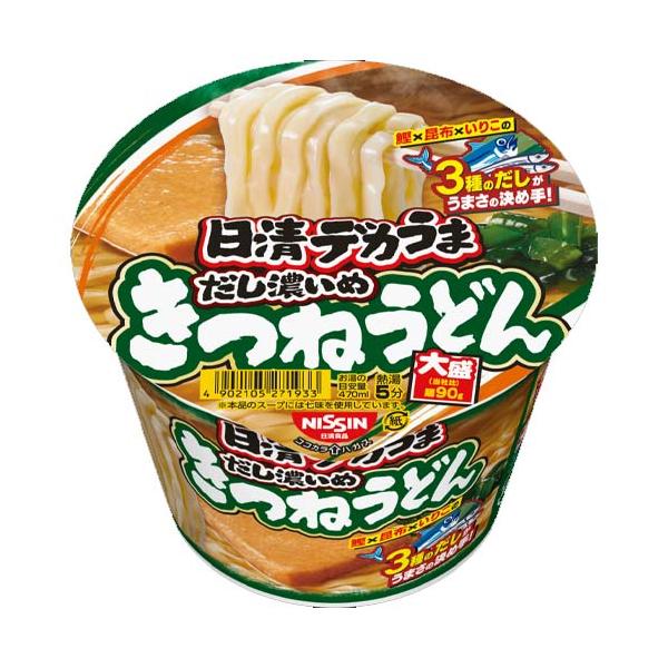 [ 商品説明 ]鰹×昆布×いりこの "トリプルだし" を使用した関西風つゆと、食べ応えのあるウェーブ麺が特長です。内容量：106g（めん90g）[ 原材料 ]油揚げめん（小麦粉（国内製造）、植物油脂、食塩、大豆食物繊維）、スープ（食塩、糖類...
