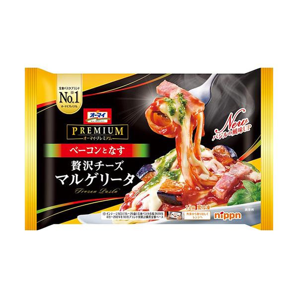 (商品説明)バジルソースの風味が旨みのあるトマトソースと絡み合う贅沢な味わい。ベーコンとなす、たっぷりチーズをトッピング。(栄養成分)1食(270g)あたりエネルギー380kcal・たんぱく質17.8g・脂質13.8g・炭水化物48.3g・...