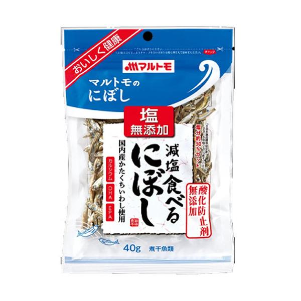 [商品説明]国内産にぼしを100％使用し、食べやすい小さなサイズだけを丁寧に選別しました。カルシウム・ＤＨＡ・ＥＰＡそのままに30％減塩しました。保存に便利なチャック付き。[原材料]かたくちいわし(国内産)[栄養成分]1袋（40g）当たり：...