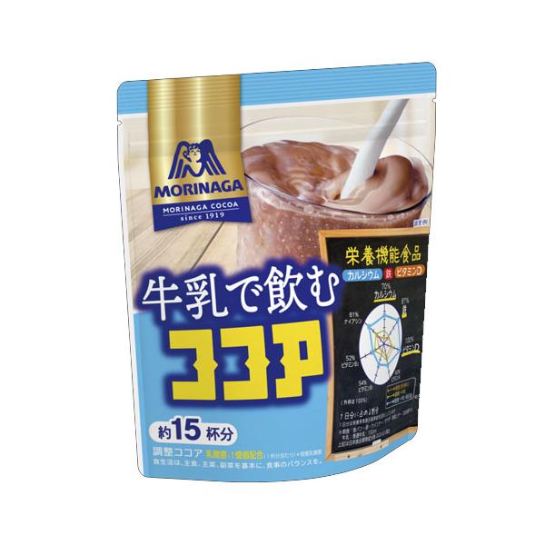 [ 商品説明 ]冷たい牛乳にサッと溶け、1杯（製品12g＋牛乳150ml）でカルシウム・鉄・ビタミンＤが１日の１／２量摂れる、親子で美味しいココアです。（栄養機能食品）[ 原材料 ]砂糖（外国製造、国内製造）、ココアパウダー（ココアバター１...