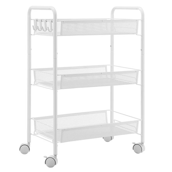 【商品詳細】★本体サイズ:幅26.5×奥行45.5×高さ63.5cm 重量(約):2.35Kg ★耐荷重(約):45kg（一つあたり15kg）★バスケット間口:幅26 奥行41cm ★バスケット内寸:幅23.5 奥行38 高さ6cm【キャス...
