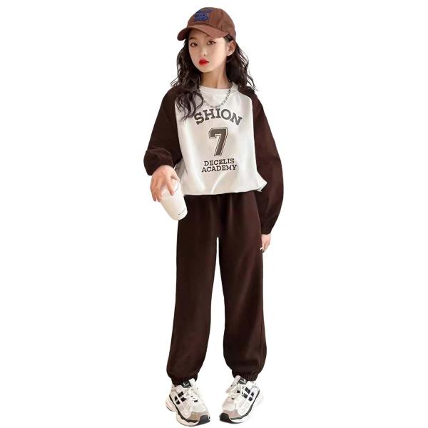 ? 商品内容  長袖トレーナー+ロングパンツ。女の子スウェットセットアップ2点セットです。ゆったりとしたシルエットで、運動の時に子供も快適に着ることができます。? 素材  高品質の「綿＋ポリエステル」混紡素材は、綿の通気性とポリエステルの速...
