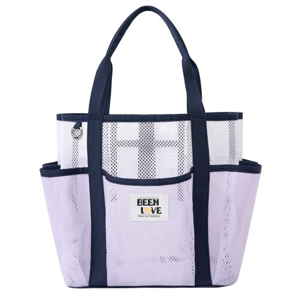 【大容量ビーチバッグ】このレディースメッシュビーチバッグは、サイズ：約42×28.5×18cm。タオル、水着、水筒、日焼け止め、サングラスなど、ビーチに持っていくほぼすべてのものを完璧に収納できる十分なスペースを提供します。【二重構造高密度...