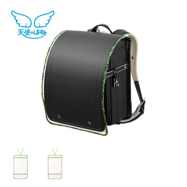 迷彩がクールなランドセルカバー。透明なのでランドセルの色やデザインを隠すことなく傷や汚れから本体を守ります。【本体生地】PVC（非フタル酸可塑剤使用） 【テープ生地】ナイロン【リボン生地】ポリエステル【ランドセルの推奨サイズ】カブセ幅(外寸...