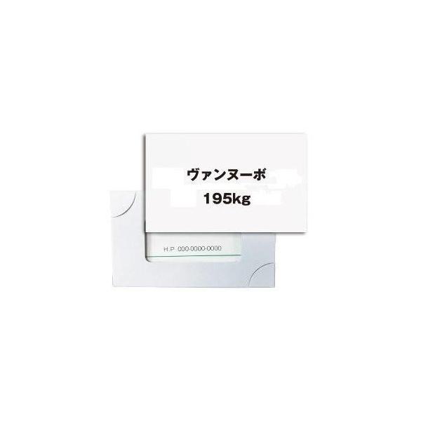 ●枚数：両面フルカラー１００枚●サイズ（名刺）：５５ｘ９１mm（限定サイズ）●印刷用紙：ヴァンヌーボV　ホワイト195kg（四六判換算連量）　　　　　　柔らかな紙の風合いと印刷部分のグロス感を併せ持っている、高級印刷用紙です。●紙厚：0.2...