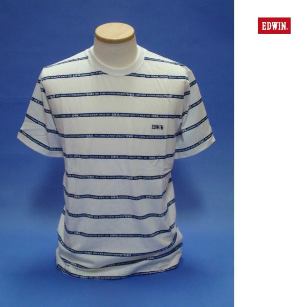 EDWINのボーダー TEEET5728-204サンプル写真にはMサイズを着せました。人体サイズはバスト94cm ウェスト80cmです。M寸　適応胸囲88〜96cm　身長165〜175cmL寸　適応胸囲96〜104cm　身長175〜185c...