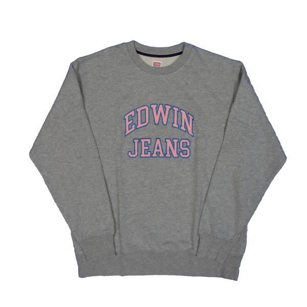EDWINのクルーネックスウェット・トレーナーET6087-102サンプル写真にはLサイズを着せました。人体サイズはバスト94cm ウェスト80cmです。（出来上がり寸法）               　   　   　       　 S...