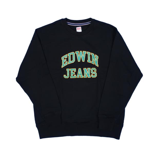 EDWINのクルーネックスウェット・トレーナーET6087-175サンプル写真にはLサイズを着せました。人体サイズはバスト94cm ウェスト80cmです。（出来上がり寸法）               　   　   　       　 S...