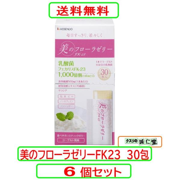 美のフローラゼリー FK-23 　30本入【宝仙堂】 1日1本の美活習慣で毎日すっきり若々しく。スティック1本にヨーグルト10リットル分　1,000億個の乳酸菌。【フェカリスFK-23】を中心に【食物繊維】【75種類植物発酵エキス】【サラシ...