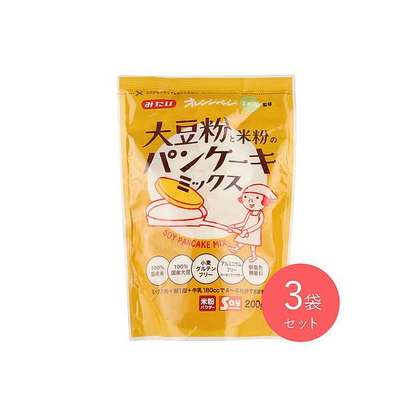 国産大豆粉と米粉を使用し、グルテンフリーアルミニウムフリーで仕上げたホットケーキミックスです。