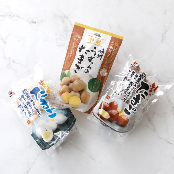 【発売日：2024年07月05日】成城石井で人気のうずらのたまごの３種食べ比べセットです。