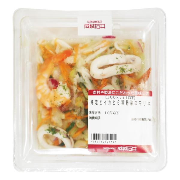 【発売日：2024年07月04日】イカと海老、大根やセロリ、人参、胡瓜などの６種野菜を白ワインビネガーを使用したマリネ液でさっぱりと仕上げました。＿