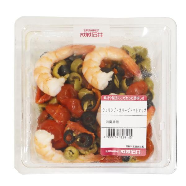 【発売日：2024年07月04日】セミドライチェリートマトと２種オリーブを使用したスペインのタパス風マリネに海老をトッピング。よく混ぜてお召し上がり下さい。