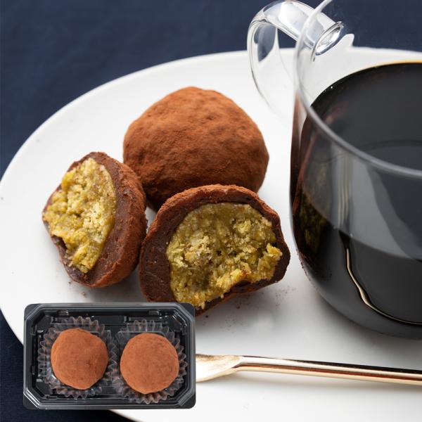 【発売日：2024年07月04日】カダイフやピスタチオペーストをベースにしたドバイチョコ風のフィリングを、羽二重餅で包みました。＿