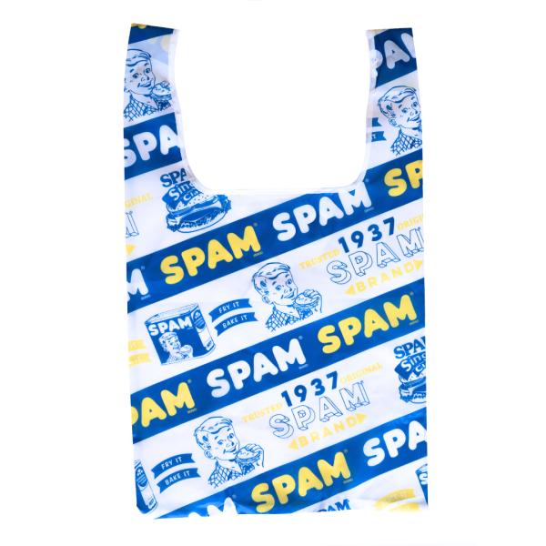 「SPAM OKINAWA エコバッグ 沖縄限定」は、SPAMブランドを愛する方にぴったりの特別なエコバッグです。全体が白色を基調に、青のボーダー柄がアクセントとなったスタイリッシュなデザイン。青のボーダーの中に、SPAMロゴが白字と黄色字...