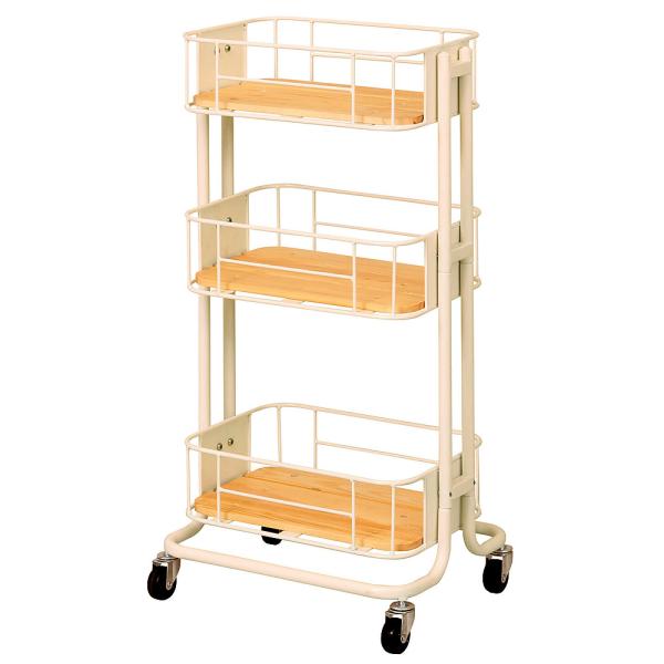 レトロな自転車の前カゴをモチーフにしたブルックリンスタイルのワゴンです。キッチンやランドリー、ワークスペースでちょっとした小物を収納するのにお使いいただけます。