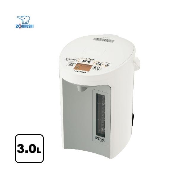 CV-GV30-WA 電気ケトル・ポット マイコン沸とう VE電気まほうびん 容量：3.0L 電気ポット 優湯生 消費電力湯沸かし時（W）：905 交流100V 50/60Hz  ホワイト   【キーワード】ZOJIRUSHI / ゆうとう...