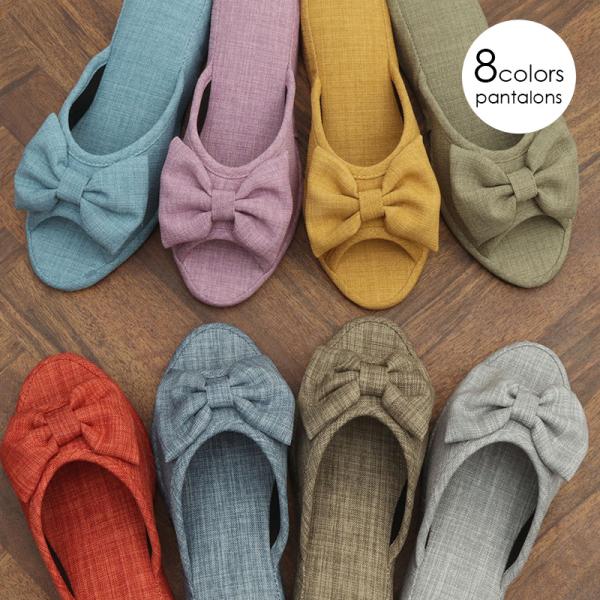 カラフルなシャンブレー生地を使用したリーズナブルなパンタロンスリッパ。色違いでも気軽にお求めいただけるリーズナブルな価格が魅力です。【素材】ポリエステル、PVC【適応サイズ】約〜23cm【生産国】中国【備考】ヒール高さ約4cm