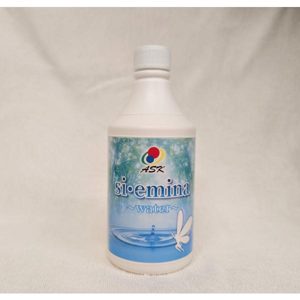 液体石鹸　si・emina water（バージンオイル液体石鹸） 500ml 3,300円(税込)成分： 純石鹸分（30％）　脂肪酸カリウム　液性： 弱アルカリ性正味量：500ml