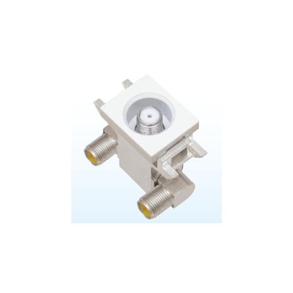 壁面TV端子中間用　入力・出力端子通電仕様入出力端子可動周波数帯域：10〜3224MHz付属品：保護キャップ×1寸法　高さ23×幅44×奥行36ｍｍ