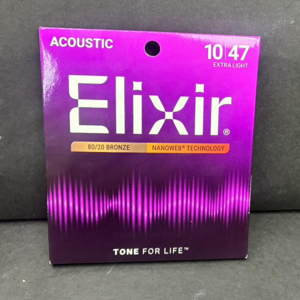 Elixir エリクサー アコースティックギター弦 NANOWEB フォスファーブロンズ Extra Light .010-.047#16002