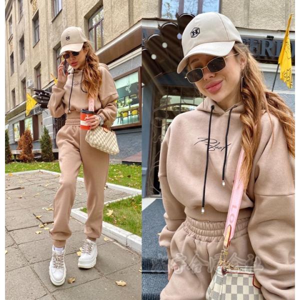 【発売日：2023年02月08日】素材：ポリエステル/コットンカラー：A-Jセット内容：上下セット トップス+パンツ季節：春秋冬モデル身長/体重：166cm/48KG S着サイズ：バスト/着丈/肩幅/袖丈/ヒップ/総丈S   101  63...