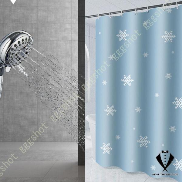 【素材】：ポリエステル。【商品詳細】セット内容：シャワーカーテン*1+カーテンリング【機能】● 環境に優しいポリエステル生地素材、● 適切な厚さ、柔らかな素材、上質なステッチと滑らかな質感。● 防湿バスカーテン、防水性でバスルームを乾燥した...