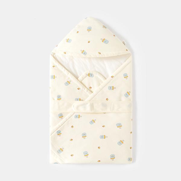 【品名】:ベビー寝袋【素材】:コットン【おすすめ季節】：春 夏 秋 冬【カラー】：ホワイト【サイズ】：90*90【ご注意】※サイズ詳細は床置き実寸のため、若干の誤差がある場合がございます。ご了承下さいませ。※縫製から余分な糸が出てることがご...