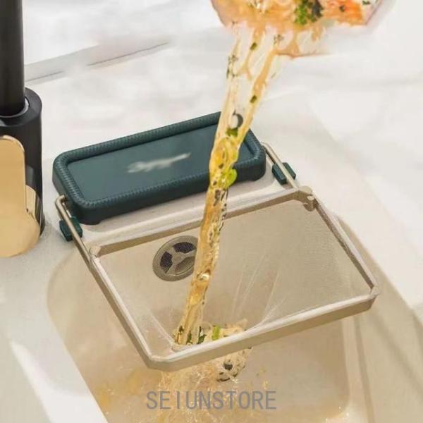 商品名:三角コーナー 折りたたみ 水切り ポリ袋ホルダー 大きな開口 生ごみ入れ ごみ入れ シンクストレーナー キッチン 水まわり用品 省スペース                            商品説明: 三角コーナー入らず 生ゴミ...