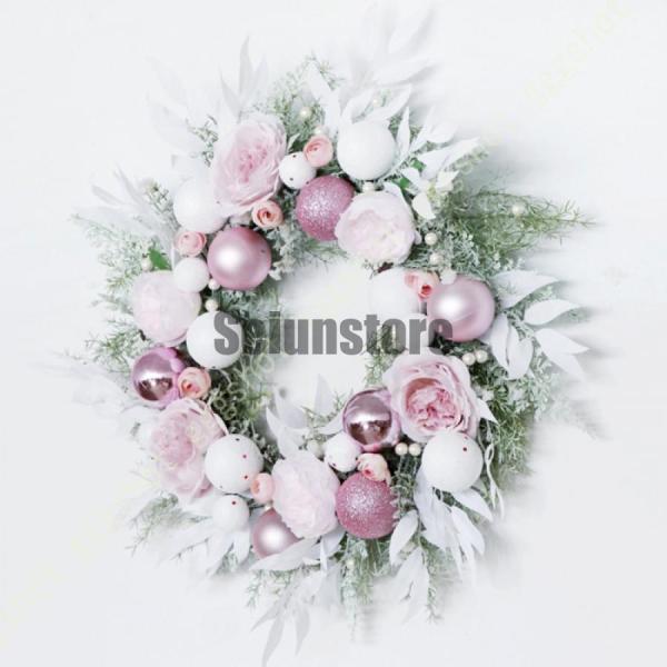 クリスマス リース クリスマス花輪 ナチュラルリース 玄関 造花 壁掛けフラワー ぶら下げ飾り ドアリース 飾り 庭園 結婚式 店舗 撮影 道具 クリスマス ハロウィン 飾り デコレーション リース 可愛い【素材】 PVC【サイズ】直径（外...