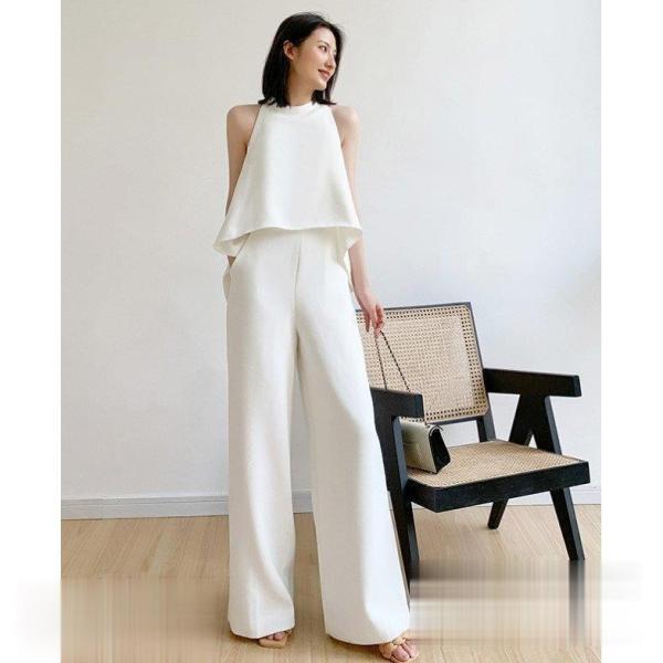 ● 商品名 ● かっこいいパンツドレス パーティードレス レディース 結婚式 服装 女性 お呼ばれドレス パンツ オールインワン ジャンプスーツ 韓国 黒 ノースリーブ パンツスタイル 通勤服 オフィス パンツスーツ デート服 きれいめ 2...