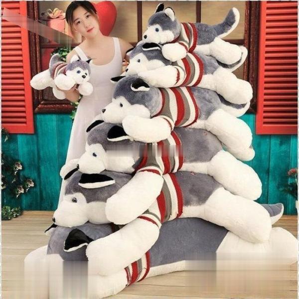 ハスキー犬 グッズ ぬいぐるみ 大きい おもちゃ いぬ抱き枕　ぬいぐるみ　犬　ハスキー●状態：新品●カラー：写真に参考してください。●素材：PP綿、ポリエステル●手で測量ため、2-3ｃｍの誤差がございますので、ご了承ください<br>