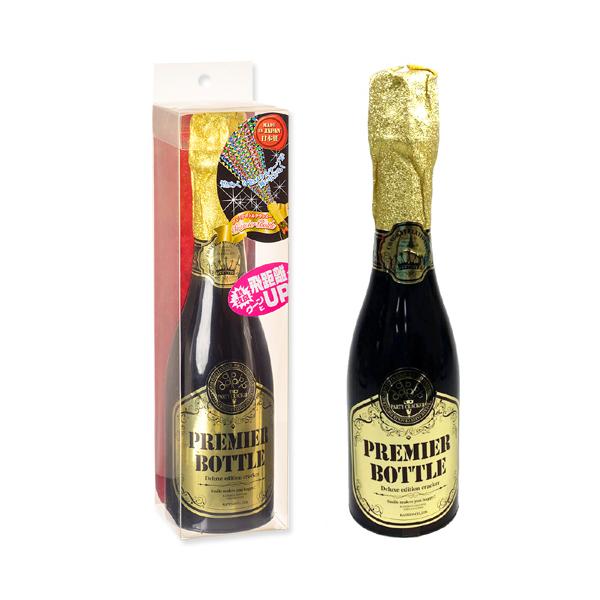 2個限定にて特価です。パーティーに必須アイテムクラッカー・プレミアムボトルクラッカーリアルなボトル型クラッカーです。6色ゴージャスキラキラテープが華麗に飛び出します。迫力満点の極太テープは通常クラッカーの2倍です。きらめきながらゴージャスに...
