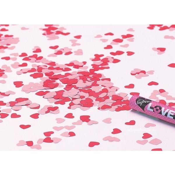 1個限定にて特価です。パーティーに必須アイテムクラッカー・スーパーLOVE BOMEラブボムクラッカーピンクと赤のハート型の紙吹雪が300枚入り！広い会場にもバッチリ映えるラブリーでド迫力なクラッカー。約2.2×2cmのハート型紙吹雪が飛び...