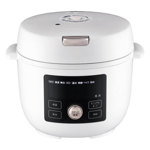 タイガー魔法瓶　電気圧力鍋　マットホワイト手間なくおいしく、圧力調理の「時間」に着目した毎日使えるコンパクトクッカー●材料を入れてボタンを押すだけ、3ステップで簡単クッキング。●1台10役！選べる調理レパートリー。●オート、マニュアルの選べ...