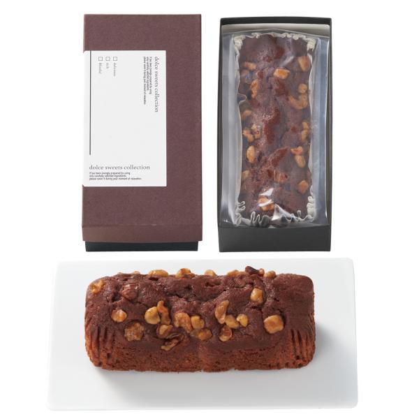 喜ばれる引き菓子・パウンドケーキ（ショコラ×くるみ）パウンドケーキ（ショコラくるみ）1個入りです。ショコラの香り漂う生地にたっぷりと胡桃をトッピングして丁寧に焼き上げました。甘く香ばしい味わいと胡桃の心地よい歯ざわりがくせになる逸品です。結...