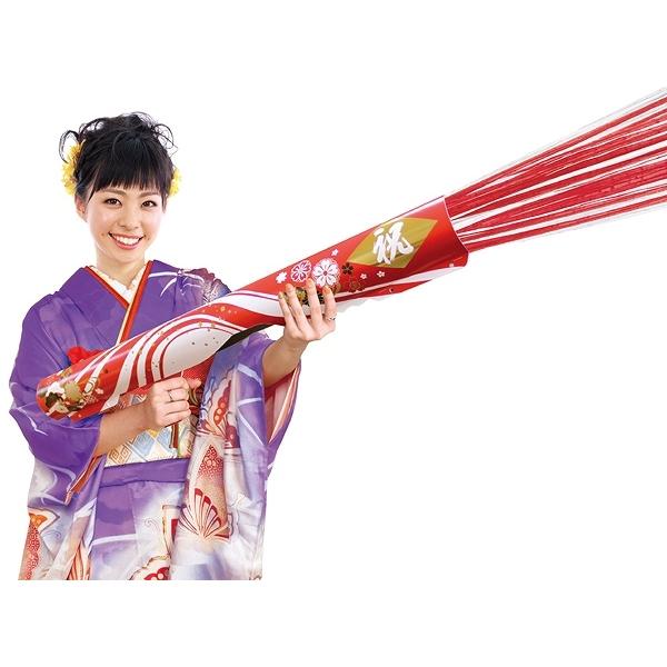 パーティーに必須アイテムクラッカー・祝砲バズーカ　クラッカー（紅白紙テープの弾2発付き）おめでたい紅白のテープが華麗に飛び出します。弾を詰め替えると繰り返し使用できるのでとってもお得♪DONクラッカーやMA72A2クラッカー（音だけ）を替弾...