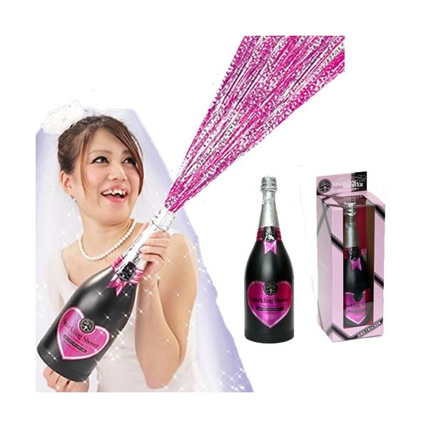 パーティーに必須アイテムクラッカー・ピンクスパークリングシャワー(弾2ケ付) 弾をセットし、プルタブを引くとピンクのキラキラテープが80本飛び出します。弾を詰め替えて、繰り返し使える超おトクなクラッカーです。テープの飛距離は約5mです。スパ...